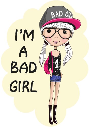 Bad girl Royalty Free Vector Image - VectorStock