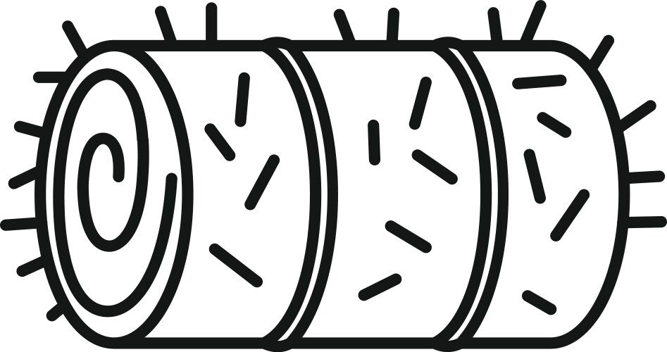 Hay stack roll icon simple agriculture Royalty Free Vector