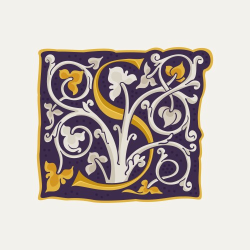 Medieval S Letter Vector Images (over 350)