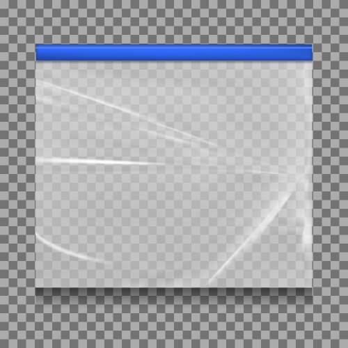 Food empty plastic packaging bag icon set Vector Image