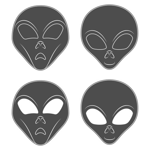 Alien Black and White Vector Images (over 47,000)