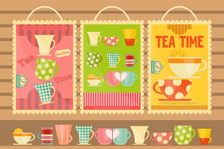Tea card Royalty Free Vector Image - VectorStock