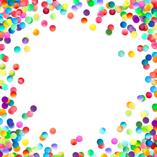 Colorful bubble border with white center Vector Image