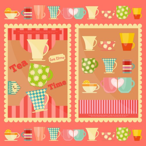 Tea card Royalty Free Vector Image - VectorStock