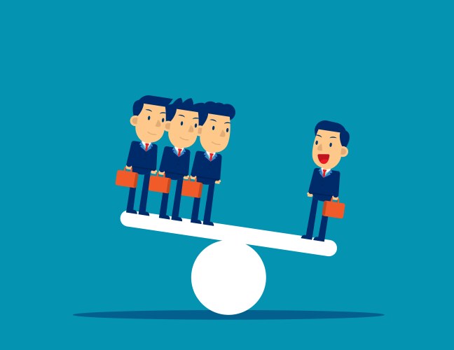 Business concept career leader superiority Vector Image