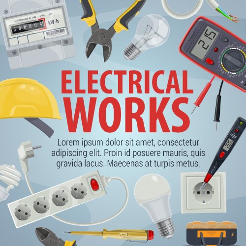 Electrical Poster Electrician Vector Images (over 360)