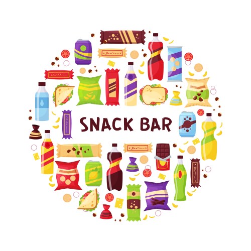 Salty snack pieces set Royalty Free Vector Image