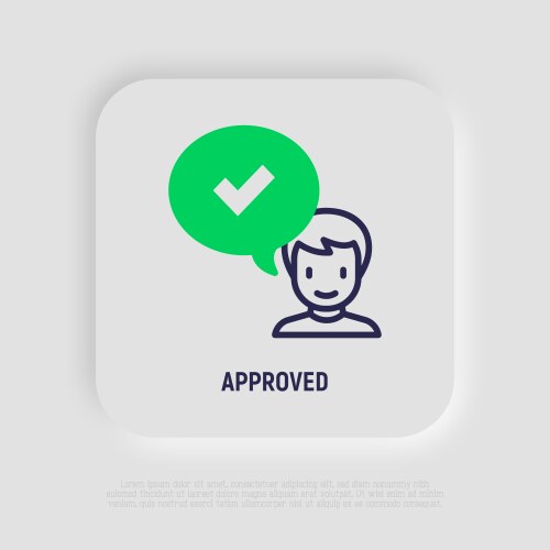 Hand gesture ok and speech bubble with check mark Vector Image