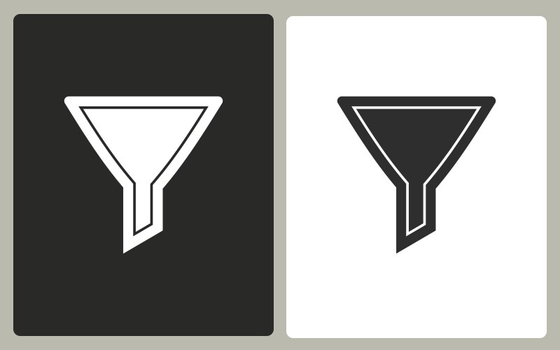 Red and blue funnel Royalty Free Vector Image - VectorStock