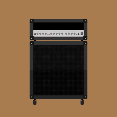 Amp guitar amplifier cartoon Royalty Free Vector Image