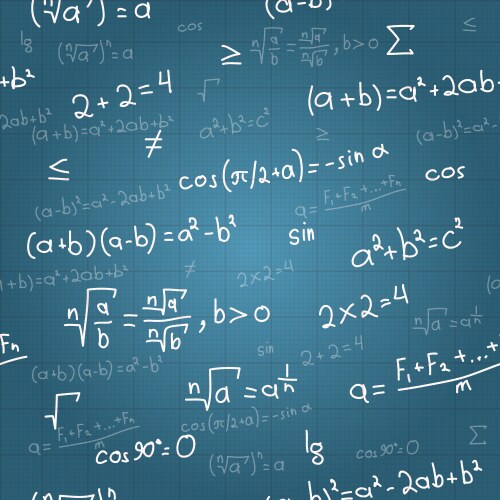 Doodle math blackboard mathematical theory Vector Image