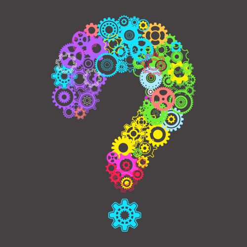 Diamond question mark Royalty Free Vector Image