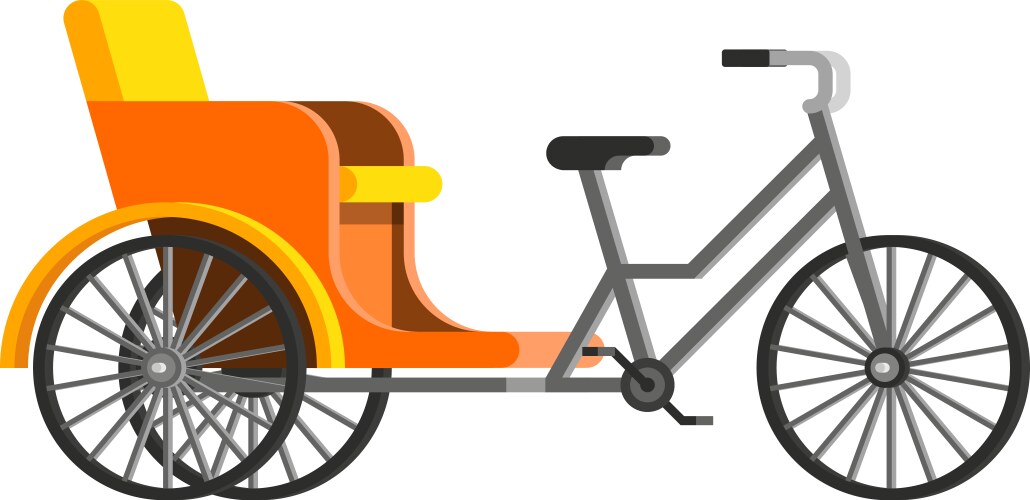 Classic cycle rickshaw Royalty Free Vector Image