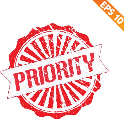 Top priority rubber stamp Royalty Free Vector Image