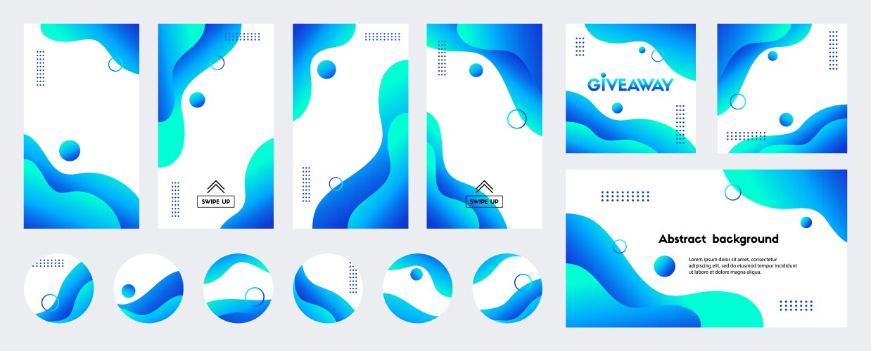 Liquid blue abstract background banner Royalty Free Vector