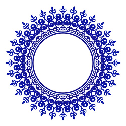 Ornament round frame Royalty Free Vector Image