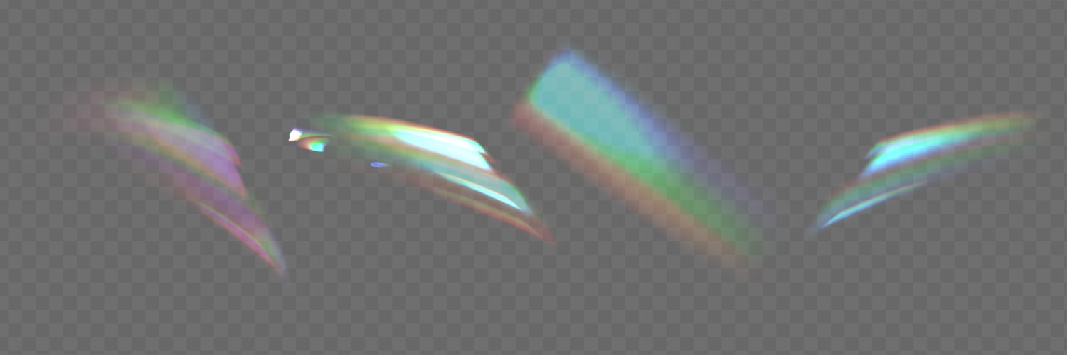 Iridescent crystal leak glare reflection effect Vector Image