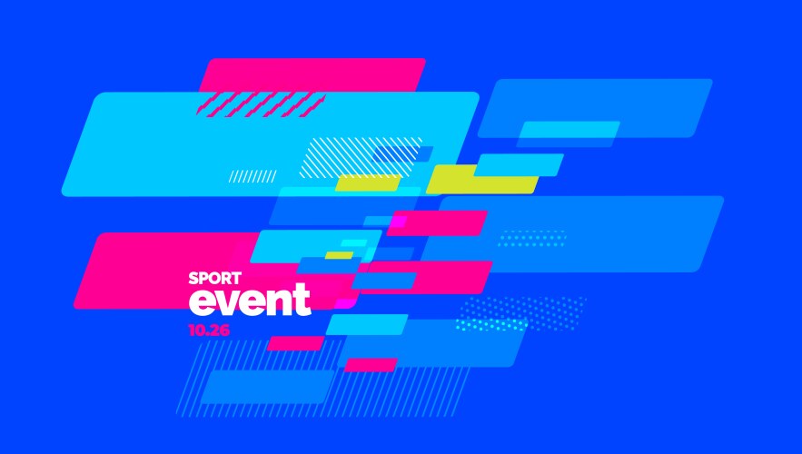 Layout poster template design for sport event Vector Image