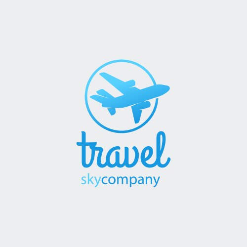 Travel Calligraphy Airplane Royalty Free Vector Image