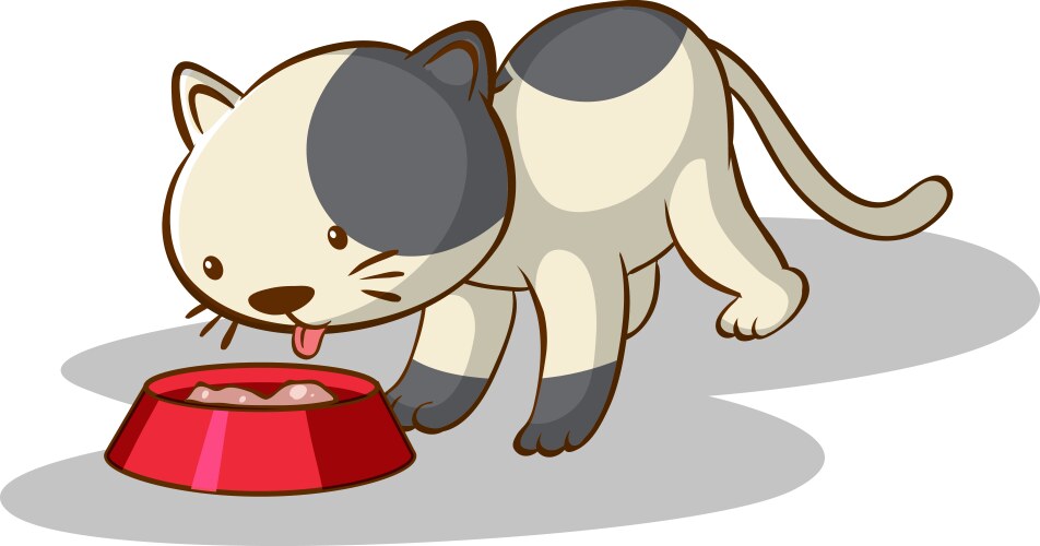 Cat Eating Vector Images (over 16,000)
