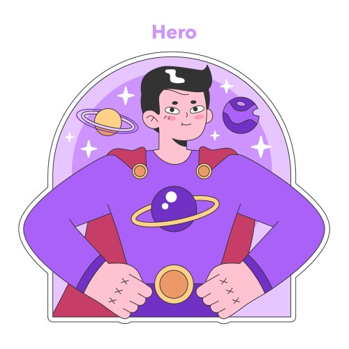 Everyman archetype friendly Royalty Free Vector Image