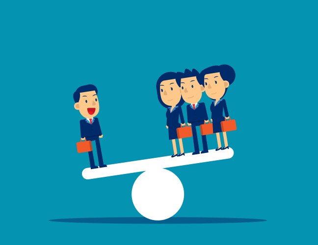 Business concept career leader superiority Vector Image