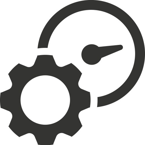 Efficiency increase graphic icon with gears Vector Image Efficiency increase graphic icon with gears Vector Image
