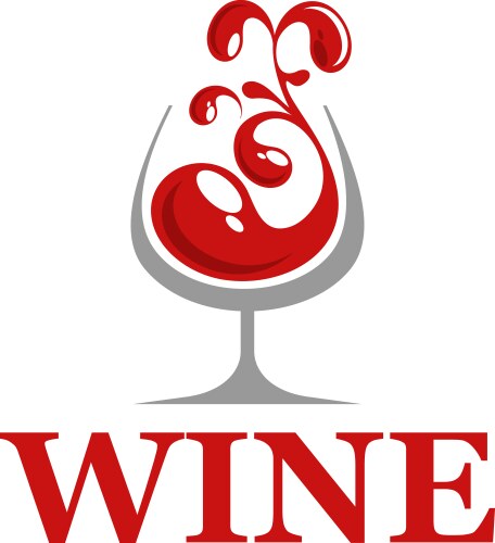 Grapes and wine glass Royalty Free Vector Image