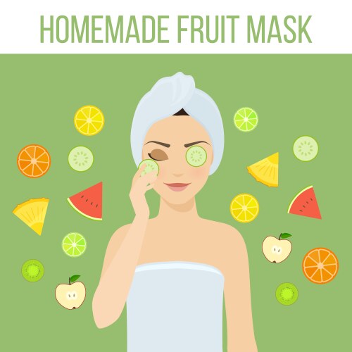 Plum fruit and juice drinks with happy face Vector Image