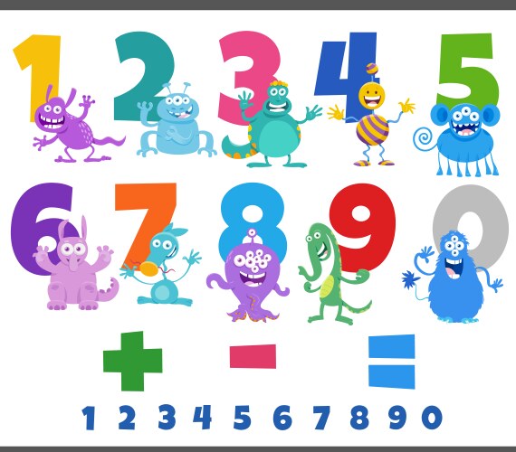 Monsters Numbers Vector Images (over 3,600)
