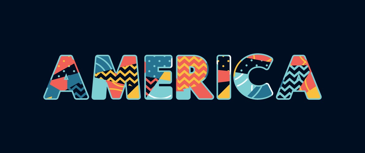 America Word Art Vector Images (over 2,200)
