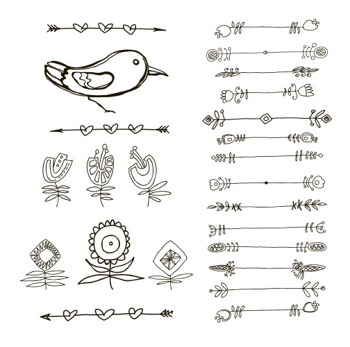 Doodle lines Royalty Free Vector Image - VectorStock