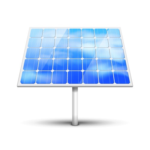 Solar panels realistic 3d set Royalty Free Vector Image