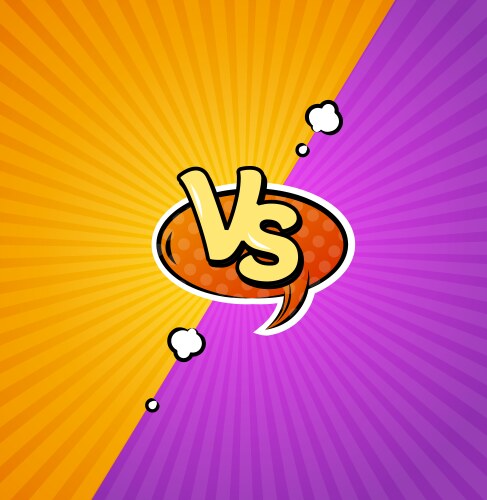 Versus competitive concept bubble in comic style Vector Image
