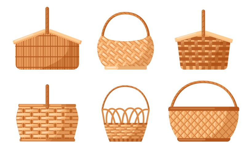 Wicker Baskets Vector Images (over 12,000)