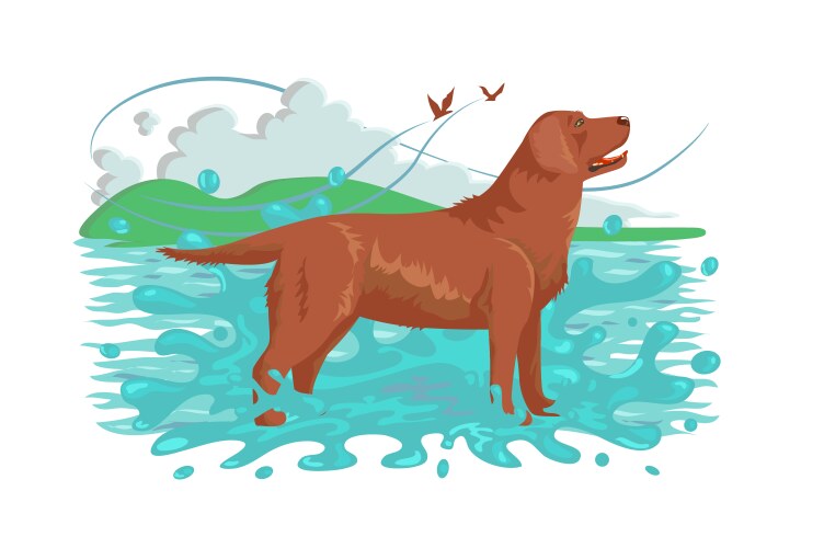 Labrador paper style Royalty Free Vector Image