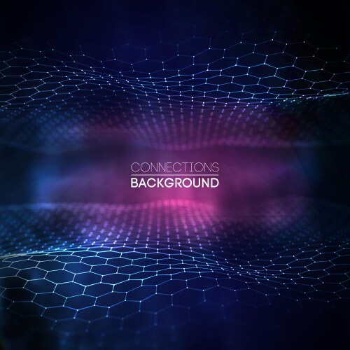 Network connection concept blue Royalty Free Vector Image