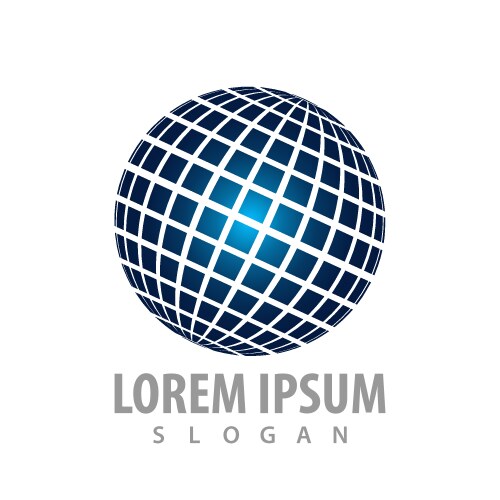 Abstract global icon Royalty Free Vector Image