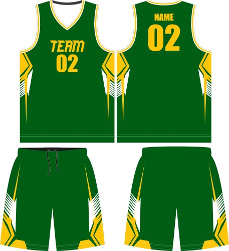 Basketball uniform design template Royalty Free Vector Image