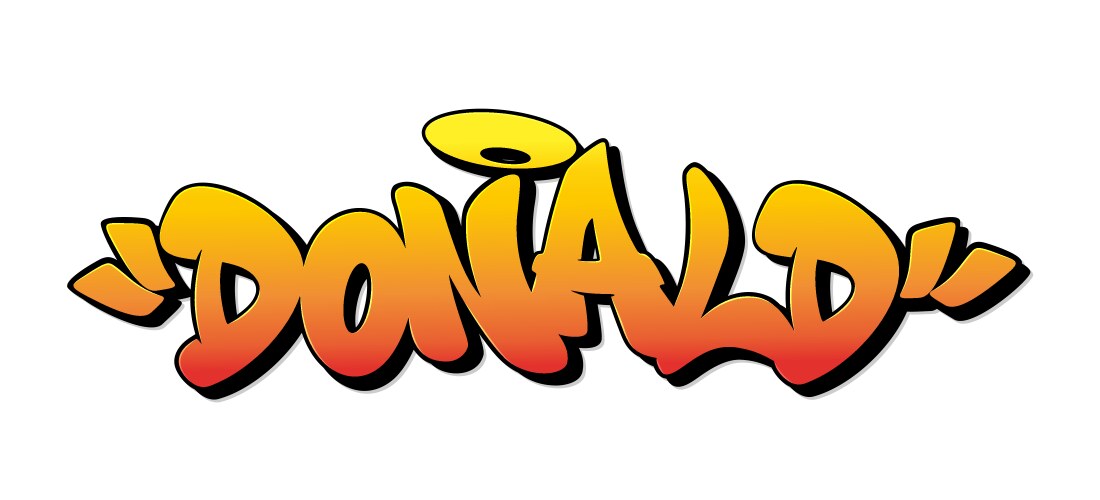 Sprayed penalty font graffiti with overspray Vector Image