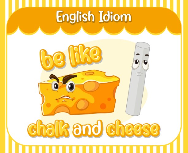 English idiom with picture description Royalty Free Vector