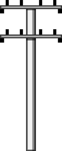 Power electric pylon cartoon Royalty Free Vector Image