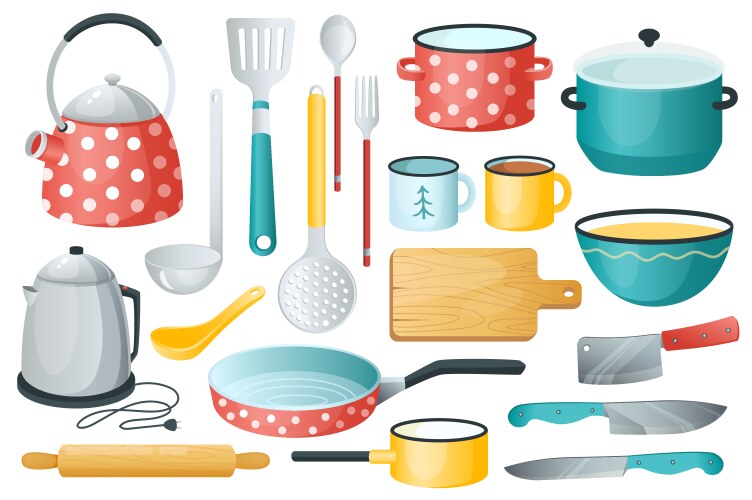 Kitchen set Royalty Free Vector Image - VectorStock