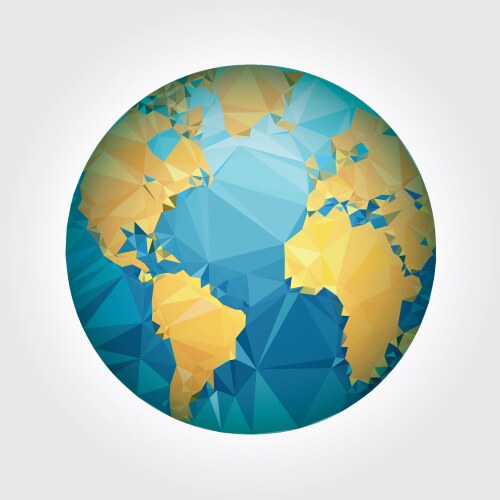 World map 3d planet sphere earth Royalty Free Vector Image