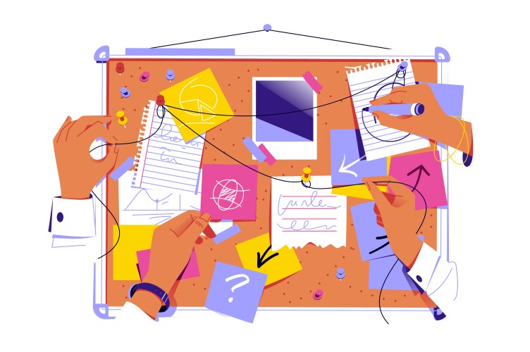 School teamwork progress children collaborate Vector Image