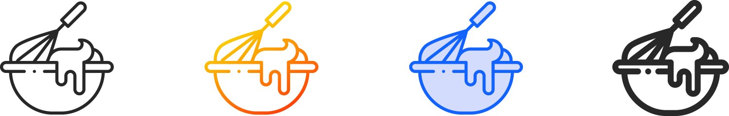 Bolt iconthin linear gradient blue stroke Vector Image