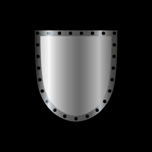 Metal shield Royalty Free Vector Image - VectorStock