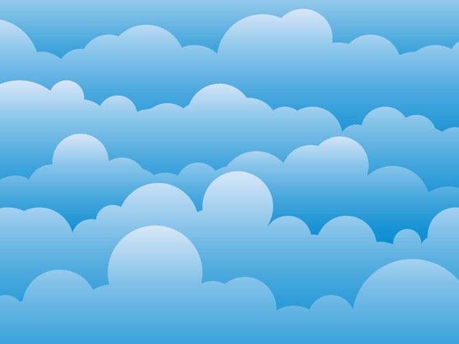 Sky and clouds cartoon cloudy background heaven Vector Image