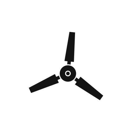 Ceiling fan icon symbol on white background Vector Image
