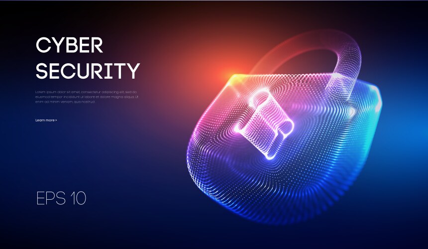 Abstract technology cyber security system concept Vector Image